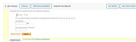 Solved Evaluate The Line Integral By The Two Following Chegg
