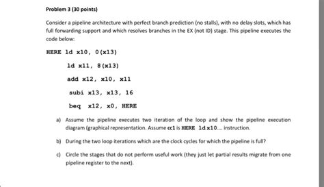 solved problem 3 30 points consider a pipeline