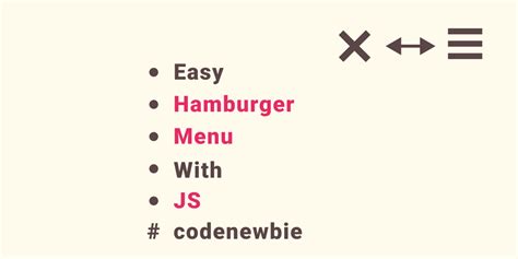 Easy Hamburger Menu With JS Beginners DEV Community