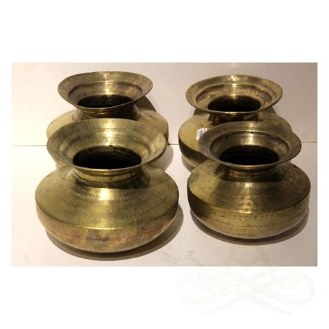 Handmade Antique Brass Pot Mix Design Jae16 Antique Museum