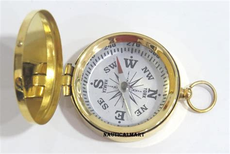 Nauticalmart Pirate Solid Brass Pocket Compass Compasses