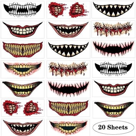 Amazon Sheets Halloween Temporary Tattoo Stickers Halloween