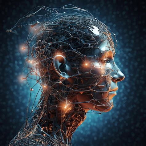 Premium Ai Image Artificial Intelligence In The Head Of A Humanoid