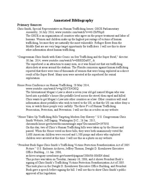 Annotated Bibliography Human Trafficking Telegraph