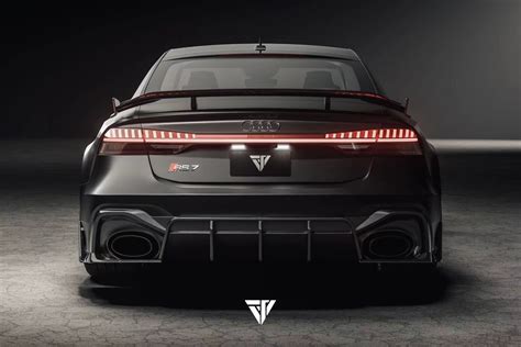 Future Design Carbon Fiber Rear Gt Wing For Audi Rs7 S7 A7 2019 On