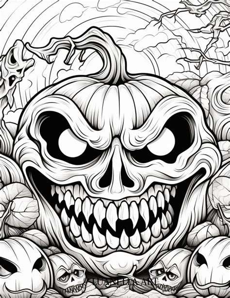 Super Scary Pumpkin Carving Instant Download Pdf Letter Size Scary Pumpkin Carving