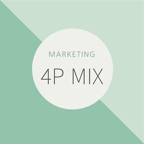 마케팅 4p Mix