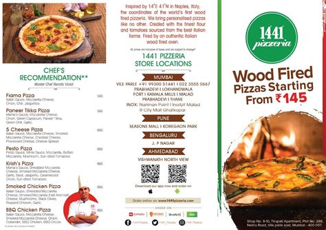 Menu At 1441 Pizzeria Vile Parle Mumbai Shop 9 10