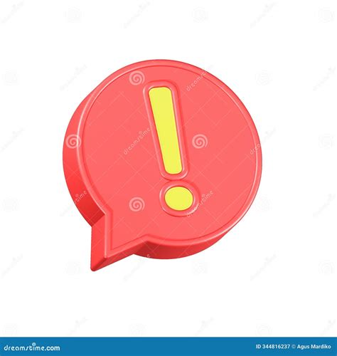 3d Red Danger Attention Bell Or Red Emergency Notifications Alert On Rescue Warning Stock