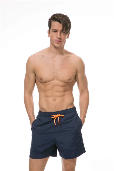 Custom Logo Men Beach Swim Shorts Men Plain Swim Trunks Men Swimwear