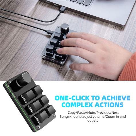 Programming Macro Custom Knob Keyboard Rgb 6 Key Copy Paste Mini Button