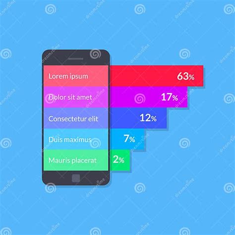 Smartphone图标 平的infographic设计模板和营销象 向量例证 插画 包括有 例证 图标 95110691