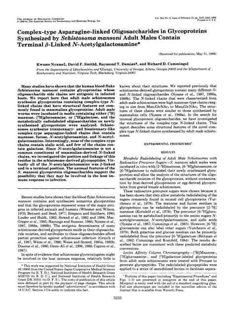 Pdf Complex Type Asparagine Linked Oligosaccharides In Glycoproteins