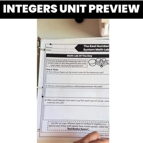 Integer Operations 7th Grade Math Unit Guided Notes Differentiated Practice
