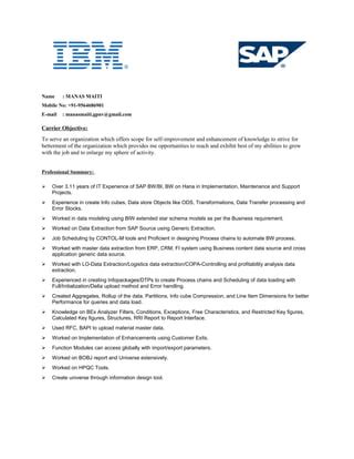Manas Ibm Sap Bw Pdf