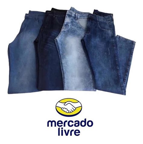 Kit 3 Calça Jeans Masculina Slim Original Elastano Lycra Mercado Livre