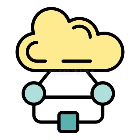 Cloud Data Workflow Icon Vector Flat Stock Illustration Illustration Of Process Plan 286928014