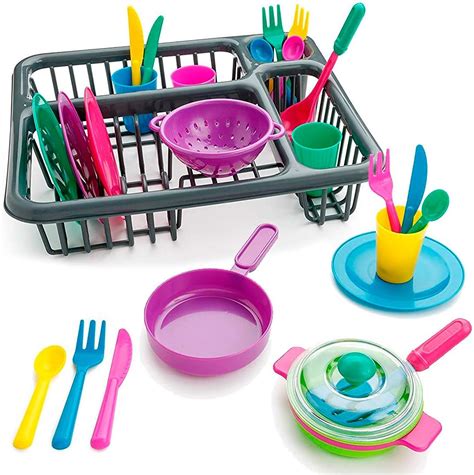 Juego De Platos Y Platos De Juguete Para Cocina Juego De Cocina Realista De Piezas Para