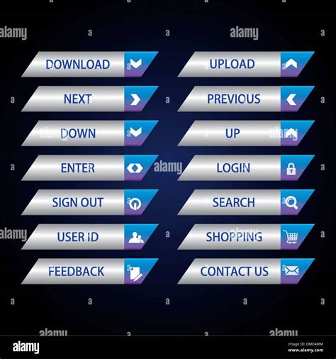 Web Design Buttons Theme Stock Vector Image Art Alamy