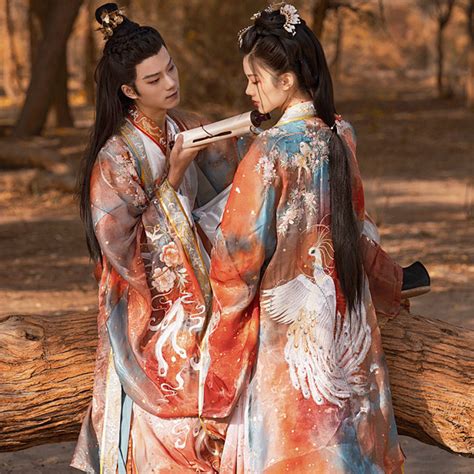 异志阁汉服【玉鸾•梵翎】交领襦裙一片式齐腰情侣款重工刺绣 淘宝网