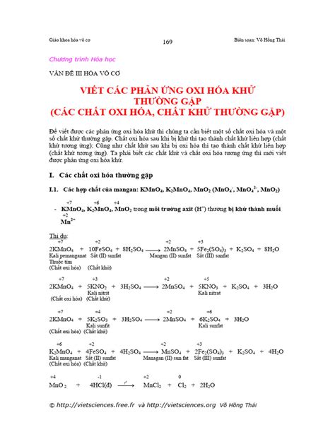 Vit Cac PHN NG Oxi Hoa KH THNG GP | PDF