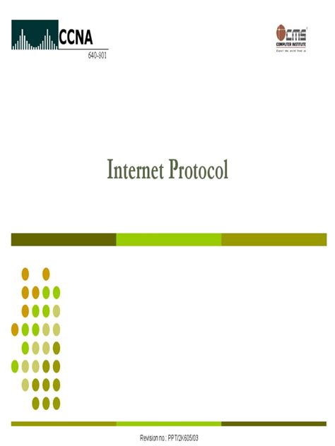 Internet Protocol Revision No Ppt2k60503 Pdf Internet Protocol