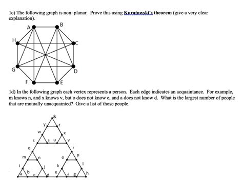 Solved A The Following Graph Is Non Planar Prove This Using