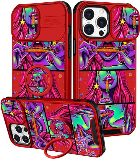 Amazon Com Goocrux In For IPhone Pro Max Case For Women Girls Cute Red Girl Phone Cover