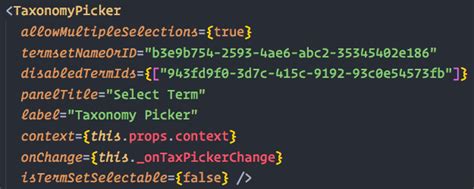 Add A Property To The Taxonomypicker To Specify Which Terms Are