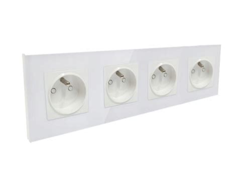 Gniazdo Gniazdko Elektryczne PoczwÓrne Szklane X4 Kp 1000401 • Cena