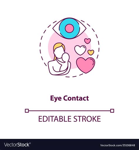 Eye Contact Concept Icon Royalty Free Vector Image