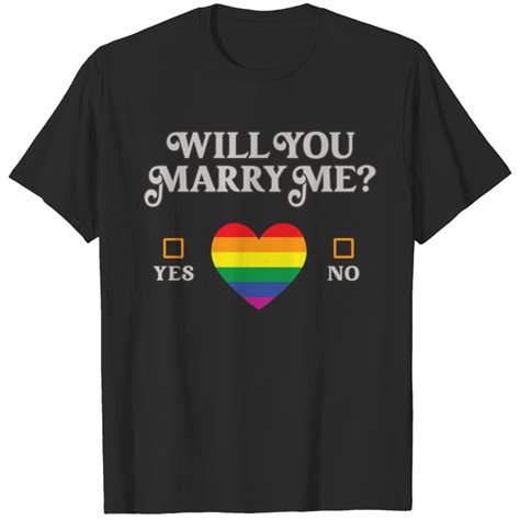 Lgbt Marriage Engagement Proposal Bride Groom Gays T Shirt Sold By