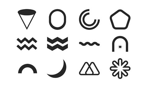 Premium Vector Abstract Geometric Shapes And Triangle Icons In A