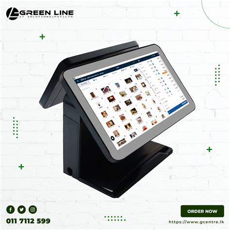 Dual Screen Android POS Touch Terminal GCENTRE Green Line