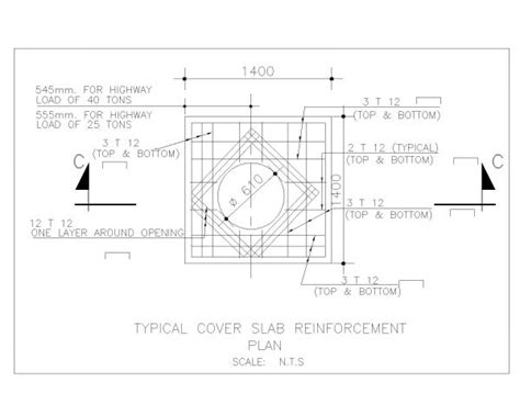 Typical Cover Slab Reinforcement Plan Dwg Thousands Of Free Autocad Drawings