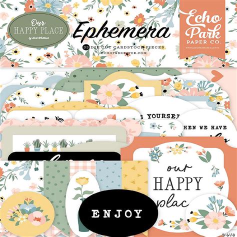 Echo Park Cardstock Ephemera Icons Our Happy Place Oriental Trading
