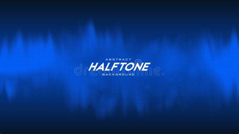 Abstract Vector Torn Blue Halftone Sound Wave Scrathed Dotted Texture