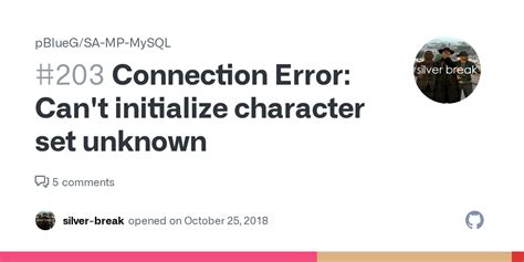 Connection Error Can T Initialize Character Set Unknown Issue PBlueG SA MP MySQL GitHub