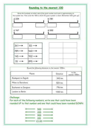 Year 3 Maths Main Activity Rounding Games Teaching Resources