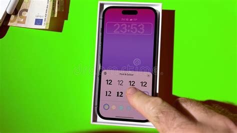Person Customizing Smartphone Screen Settings Editorial Stock Image