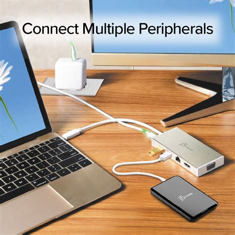 J5create USB C 7 In 1 4K HDMI Multi Port Hub With Power Delivery JCD376 Thunder Match