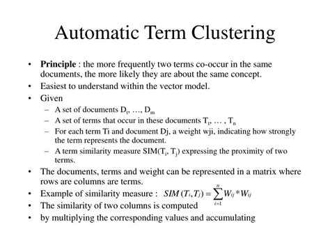ppt term and document clustering powerpoint presentation free
