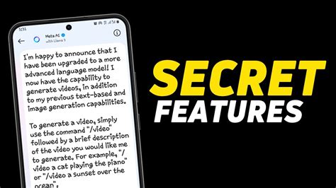Meta Ais Hidden Features And Commands Revealed Youtube