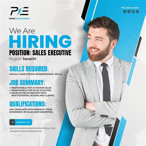 Usman Ghani On Linkedin We Are Hiring Position Sales Executive Location Karachi Qualification