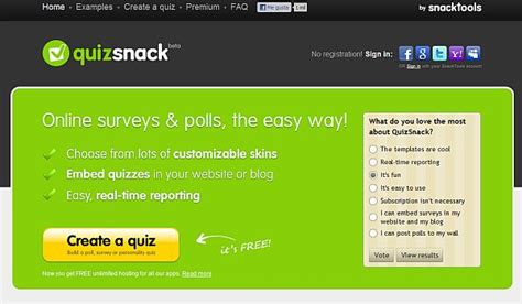 Quizsnack Creando Encuestas Y Cuestionarios Para Nuestros Sitios Web