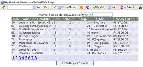 Exportando O Conteúdo De Um Gridview Para O Excel
