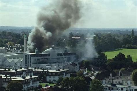 Massive Fire Engulfs Europes Largest Mosque As 70 Firefighters Join