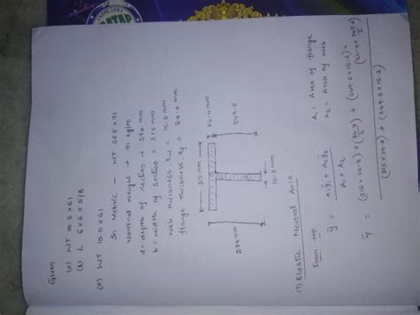 Determine The Elastic Neutral Axis I S Plastic Neutral Axis Z ξ Shape