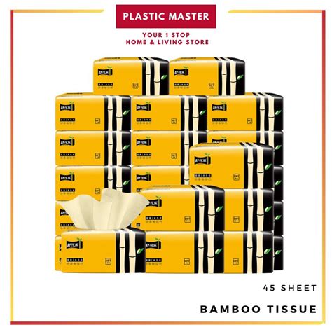 45 Sheet Bamboo Tissue Paper Soft Facial Tissue Paper Non Fluorescent