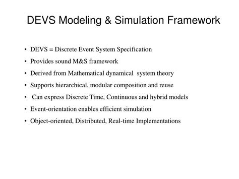 Ppt Devs A Formal Theory Based Technology Independent Standard For